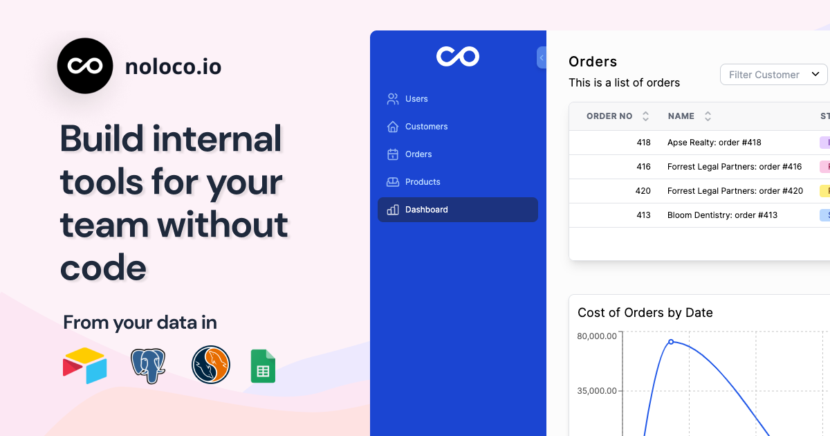 Noloco - Transform your data into a custom app